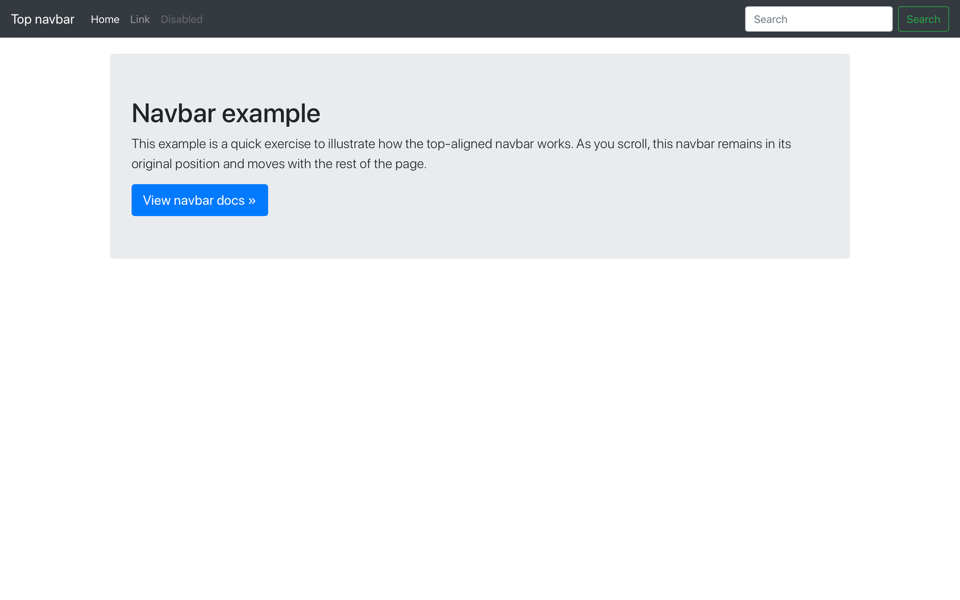 Examples Bootstrap v4.5 in English