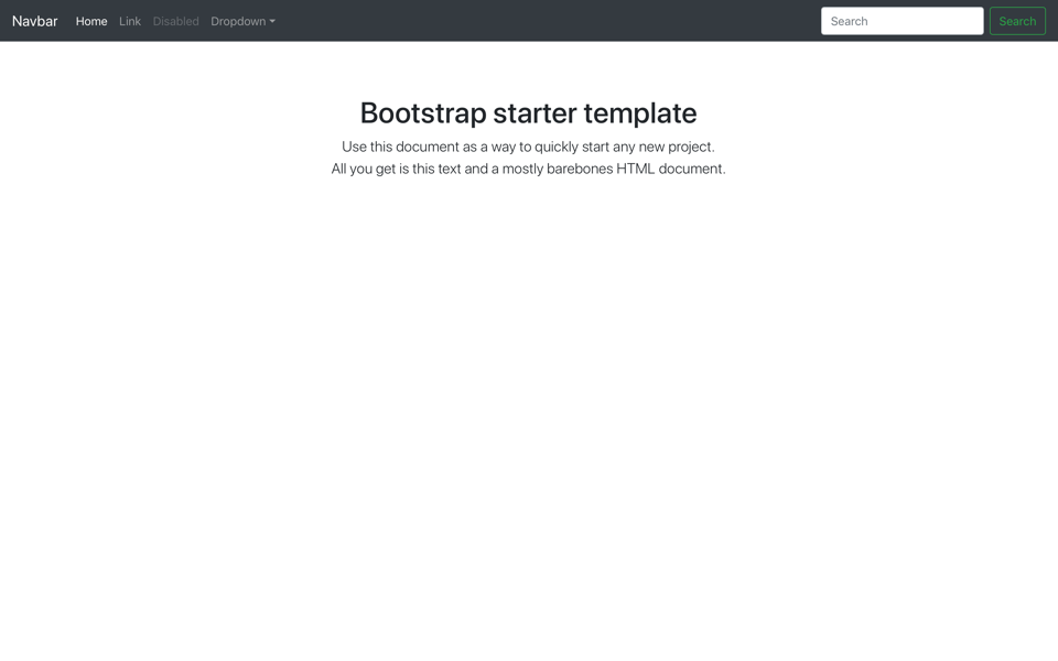 Examples Bootstrap v4.5 in English